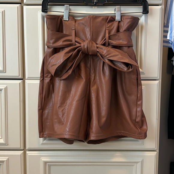 Commando | Shorts | Commando Brand New Brown Faux Leather Paperbag ...